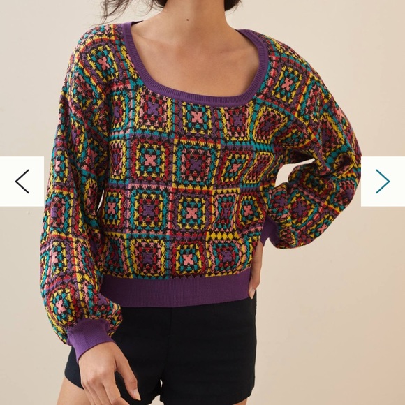 FARM Rio | Sweaters | Farm Rio Crochet Sweater | Poshmark